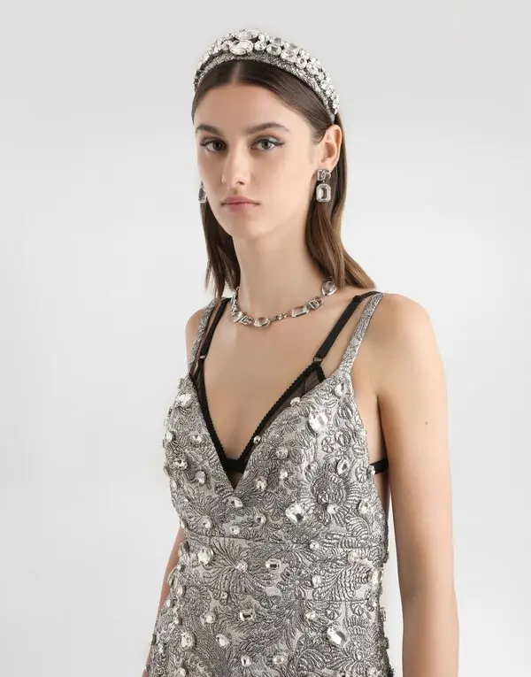 Dolce & Gabbana Embellished Jacquard Headband
