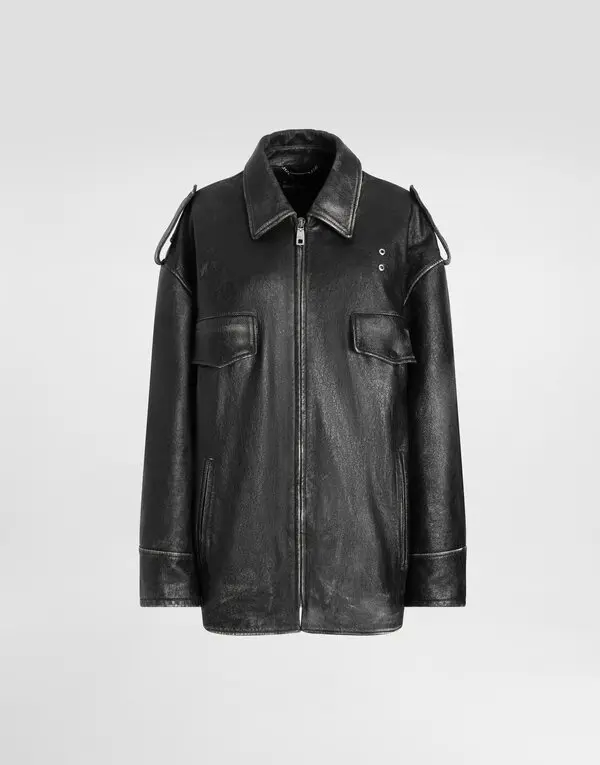 Dolce & Gabbana Vintage-effect Leather Jacket