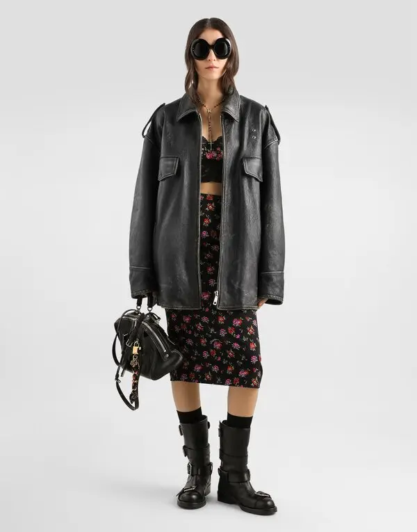 Dolce & Gabbana Vintage-effect Leather Jacket