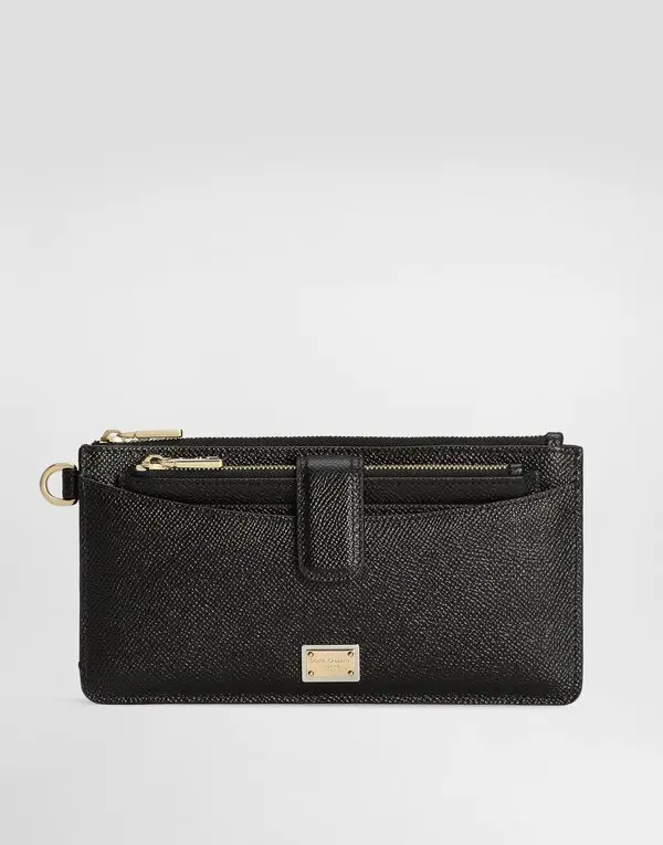 Dolce & Gabbana Dauphine Calfskin Card Holder Wallets And Small Leather Goods Leather - Black