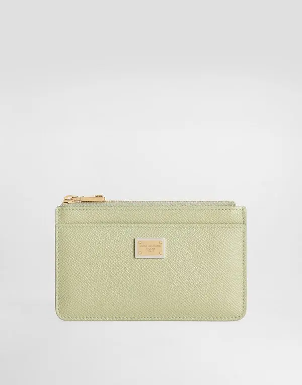 Dolce & Gabbana Dauphine Calfskin Card Holder Wallets And Small Leather Goods Leather - Green