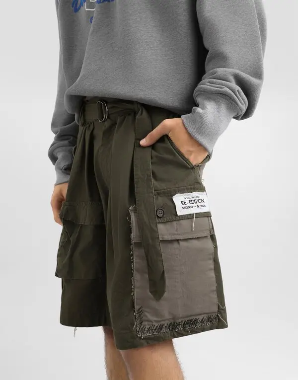 Dolce & Gabbana Treated Cotton Bermuda Shorts