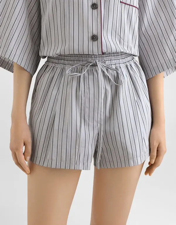 Dolce & Gabbana Striped Poplin Culottes Shorts Pants And Shorts Multi-colored