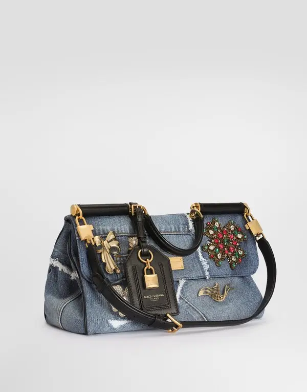 Dolce & Gabbana My Sicily Denim Handbag Multi-colored
