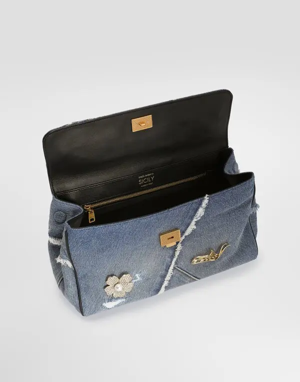 Dolce & Gabbana My Sicily Denim Handbag Multi-colored