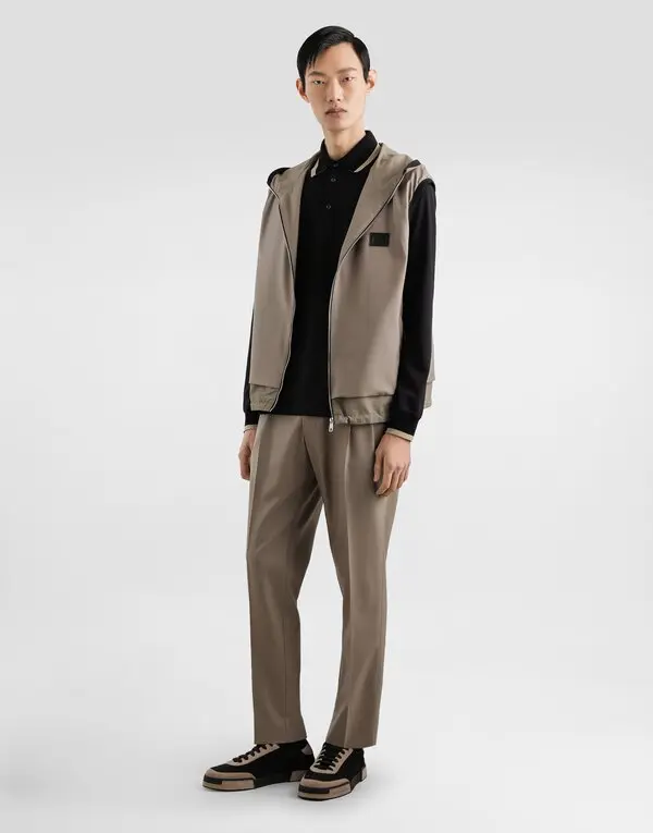 Dolce & Gabbana Wool Canvas Hooded Gilet