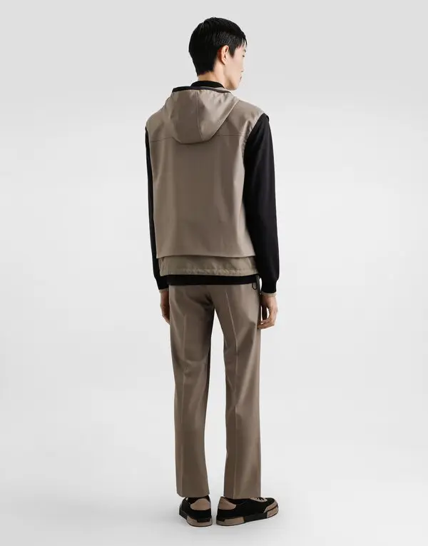 Dolce & Gabbana Wool Canvas Hooded Gilet