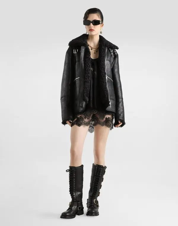 Dolce & Gabbana Shearling Jacket Coats And Jackets