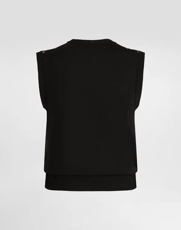 Dolce & Gabbana Sleeveless Crew Neck Knit Top