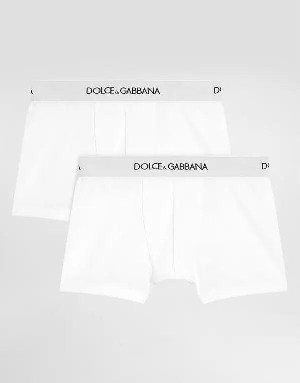 Dolce & Gabbana Bi-pack Stretch Jersey Boxers Nightwear & Underwear - White