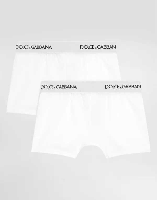 Dolce & Gabbana Bi-pack Stretch Jersey Boxers Nightwear & Underwear - White
