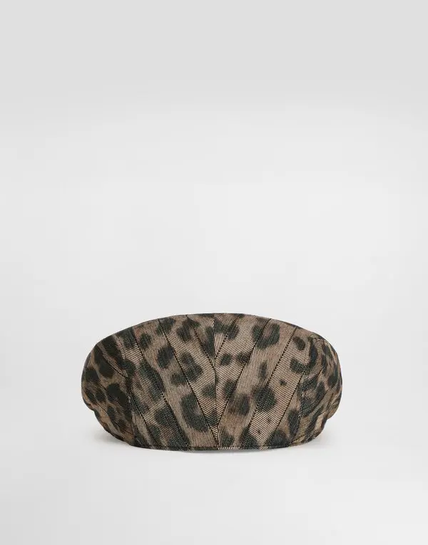 Dolce & Gabbana Leopard- Jacquard Flat Cap Hats And Gloves Animal