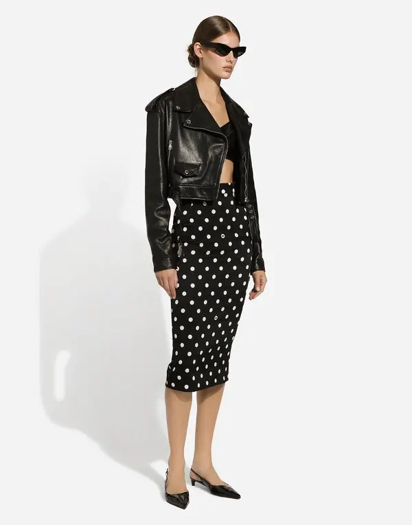 Dolce & Gabbana Plongé Nappa Leather Biker Jacket Coats And Jackets