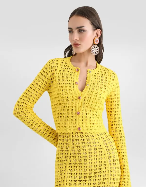 Dolce & Gabbana Crochet Cardigan Sweaters And Cardigans