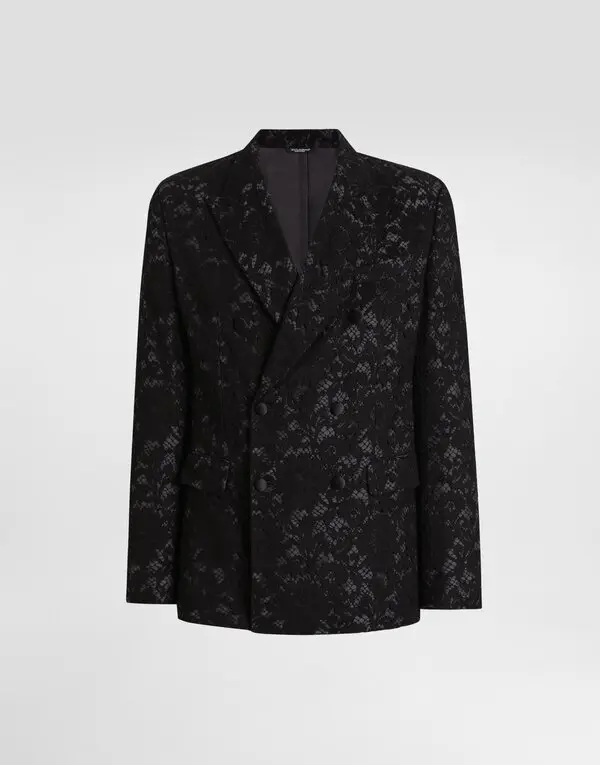 Dolce & Gabbana Double-breasted Lace Jacket Suits And Blazers Multi-colored