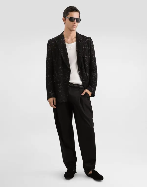 Dolce & Gabbana Double-breasted Lace Jacket Suits And Blazers Multi-colored