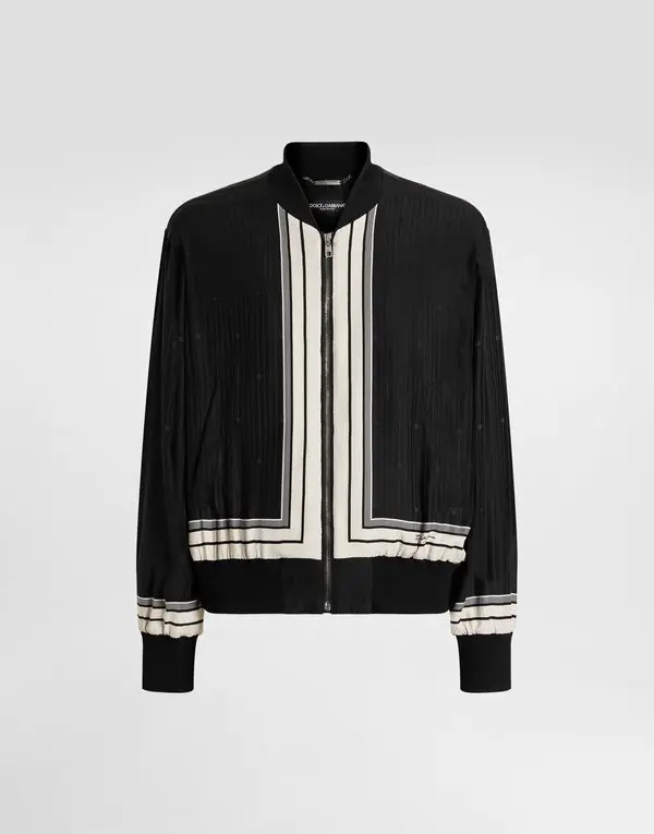 Dolce & Gabbana Printed Oversized Bomber Jacket Coats And Jackets