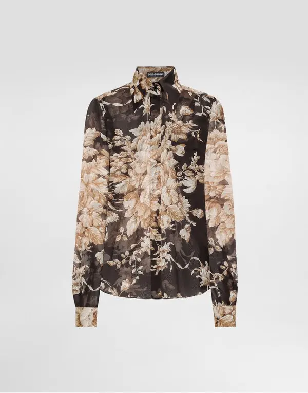 Dolce & Gabbana Rose- Chiffon Shirt