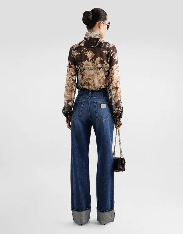 Dolce & Gabbana Rose- Chiffon Shirt