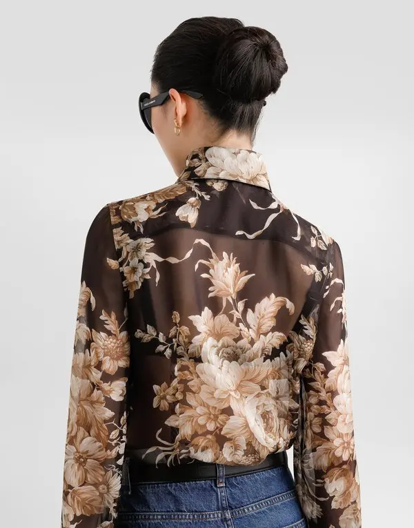 Dolce & Gabbana Rose- Chiffon Shirt