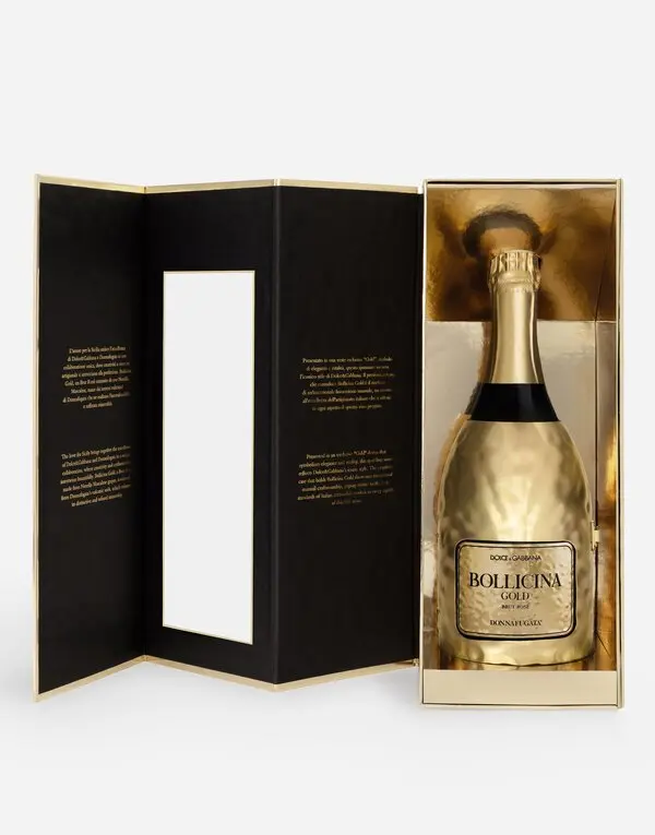 Dolce & Gabbana Kit Bollicina Gold With Bottle Cover Wine - Multicolor