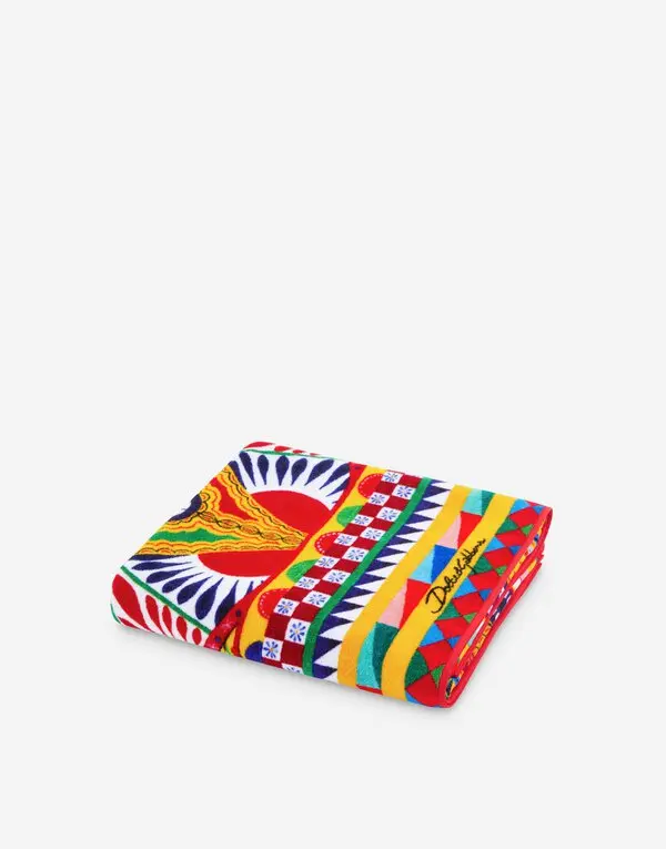 Dolce & Gabbana Terry Cotton Bath Towel Bath Towels - Multicolor