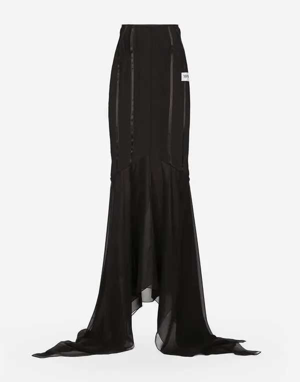 Dolce & Gabbana Long Silk Mermaid Skirt