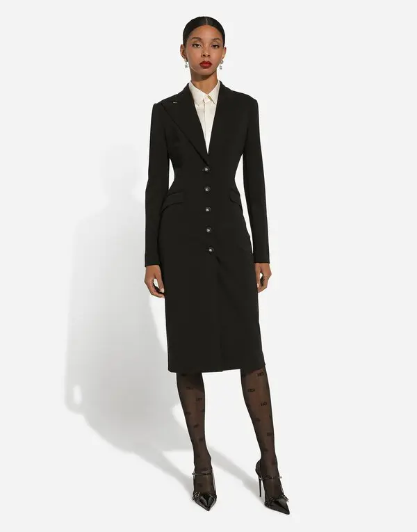 Dolce & Gabbana Jersey Milano Rib Coat Dresses Viscose