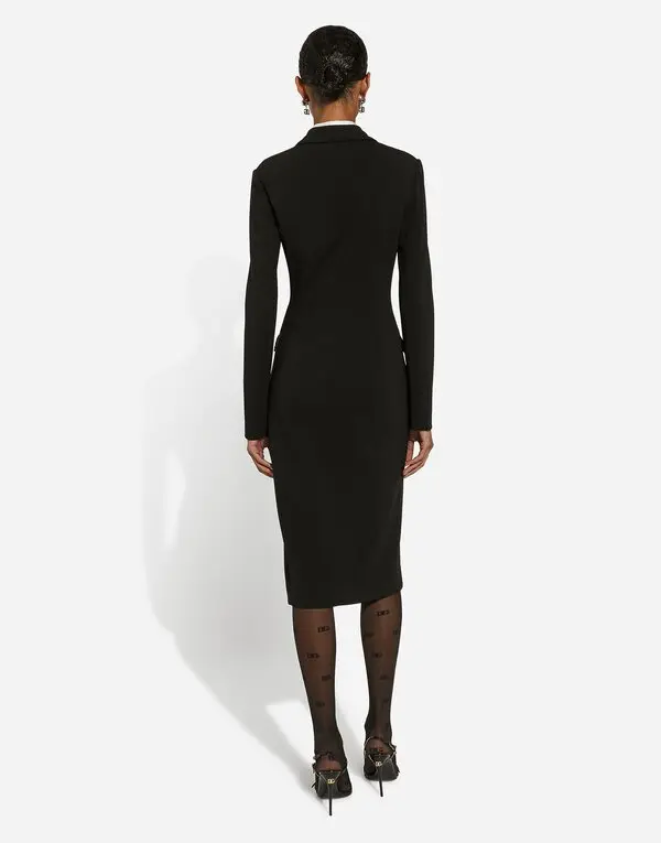 Dolce & Gabbana Jersey Milano Rib Coat Dresses Viscose