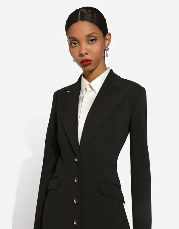 Dolce & Gabbana Jersey Milano Rib Coat Dresses Viscose