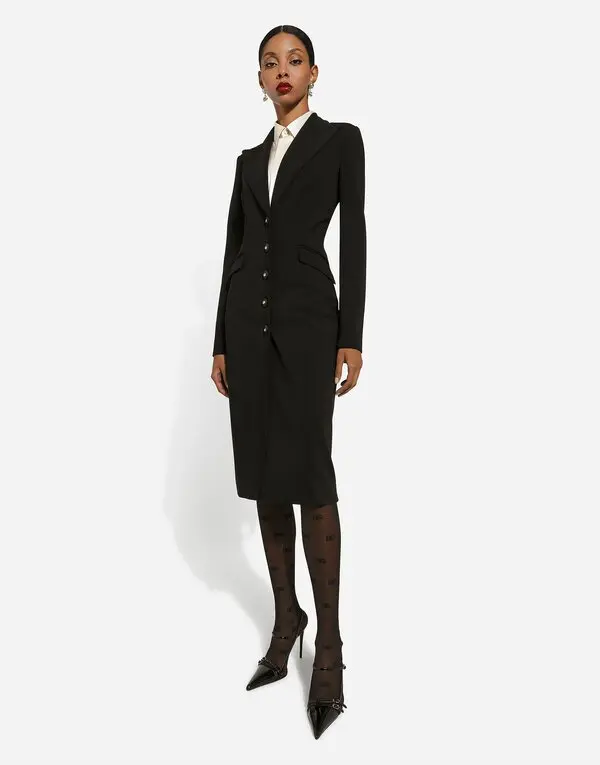 Dolce & Gabbana Jersey Milano Rib Coat Dresses Viscose