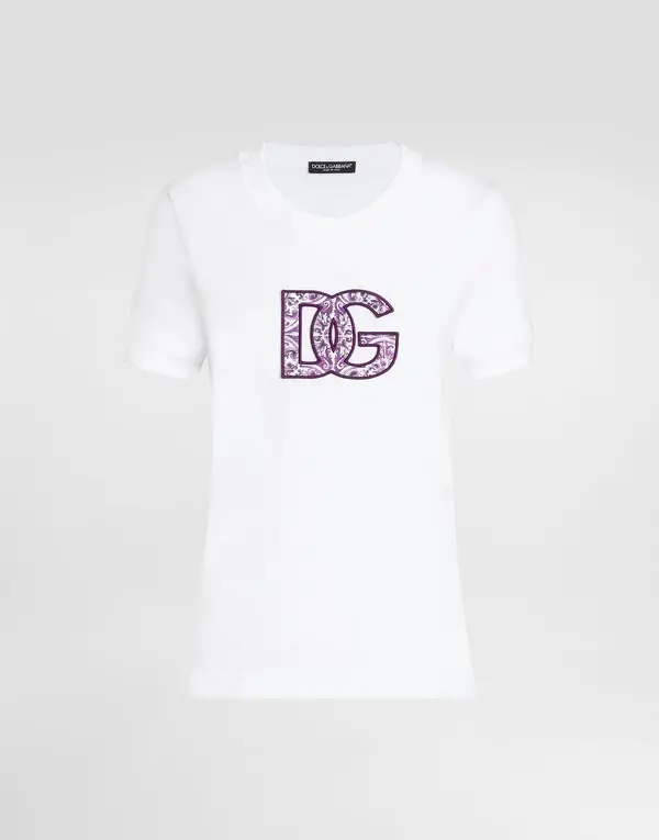 Dolce & Gabbana Short-sleeved Cotton T-shirt T-shirts And Sweatshirts - White