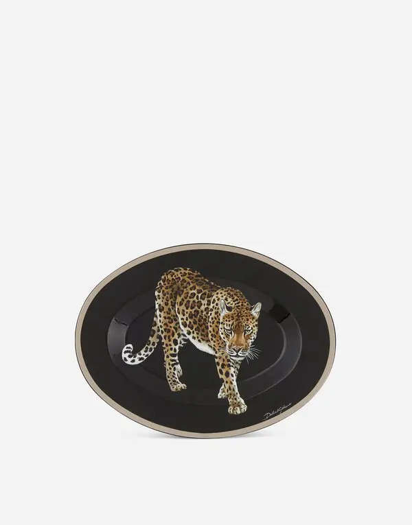 Dolce & Gabbana Wooden Tray Oval - Multicolor