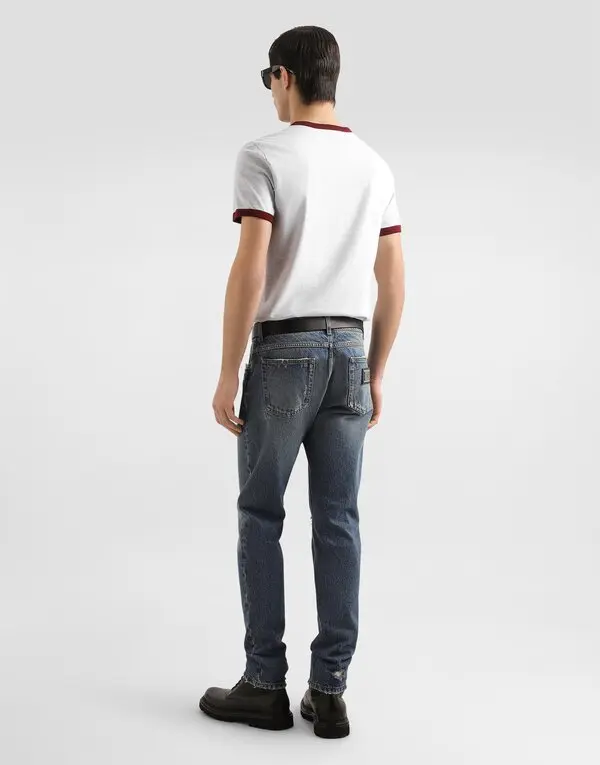 Dolce & Gabbana Regular Cotton Jeans Denim Multi-colored