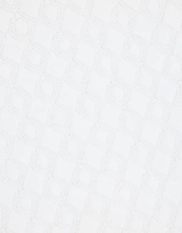 Dolce & Gabbana Diamond-pattern Perforated Cotton Tank Top Sweaters And Cardigans