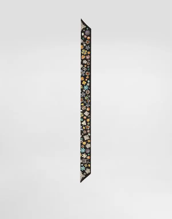 Dolce & Gabbana Silk Twill Bandeau Scarf - Multicolor