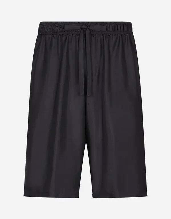 Dolce & Gabbana Embroidered Silk Jogging Shorts