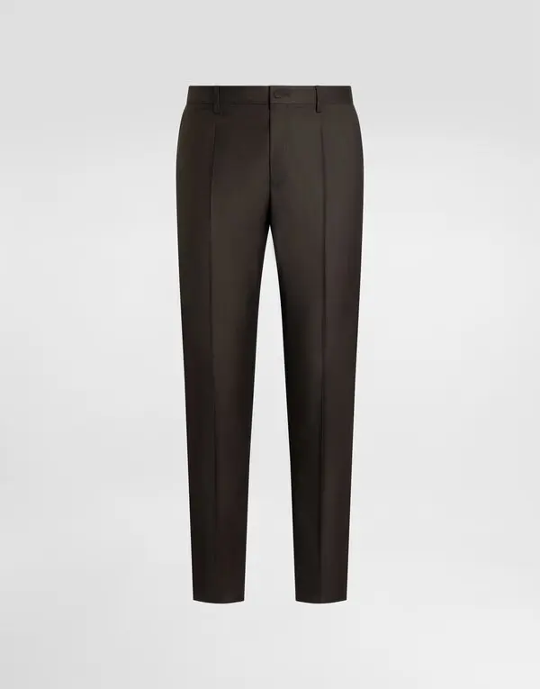 Dolce & Gabbana Virgin Wool Trousers - Brown
