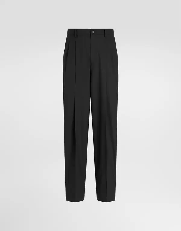 Dolce & Gabbana Virgin Wool Trousers - Brown