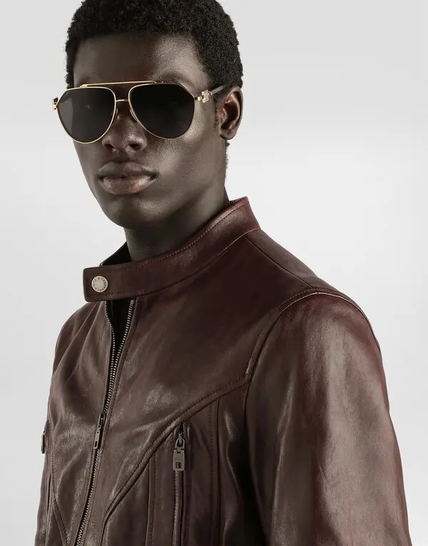 Dolce & Gabbana Lambskin Nappa Leather Jacket Coats And Jackets
