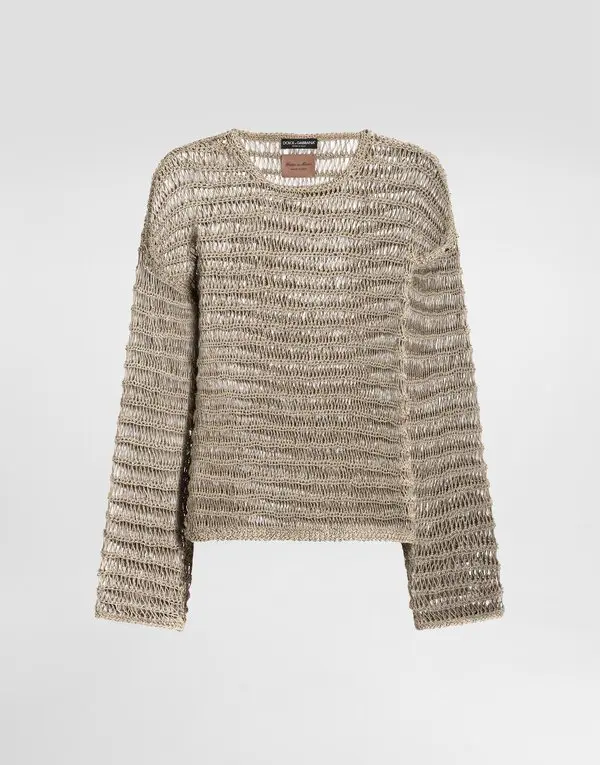 Dolce & Gabbana Cotton-linen Pullover Sweaters And Cardigans