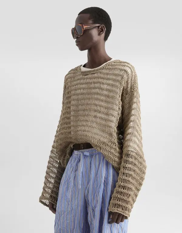 Dolce & Gabbana Cotton-linen Pullover Sweaters And Cardigans