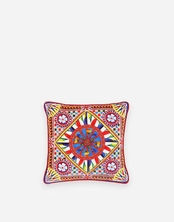 Dolce & Gabbana Velvet Cushion Small Small Cushions - Multicolor