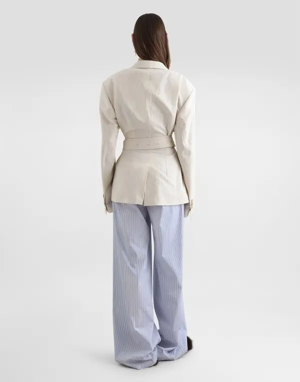 Dolce & Gabbana Striped Poplin Trousers Pants And Shorts