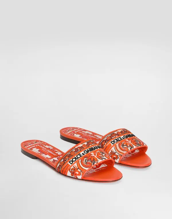 Dolce & Gabbana Ciabatta Flat Slides And Mules - Multicolor