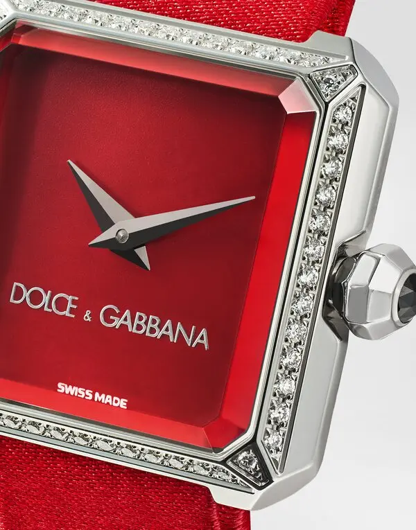 Dolce & Gabbana Sofia Steel Watch With Diamonds Watches Red