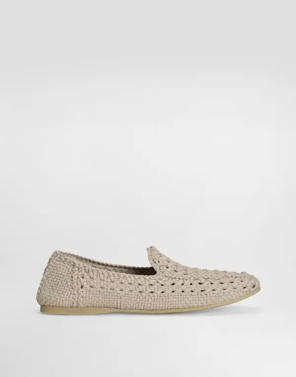Dolce & Gabbana Suede Driver Shoes And Loafers - Beige