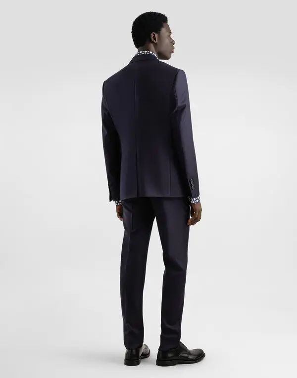 Dolce & Gabbana Single-breasted Micro-patterned Wool Suit Suits And Blazers
