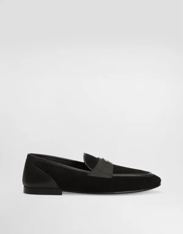 Dolce & Gabbana Split Calfskin Slipper Driver Shoes - Black