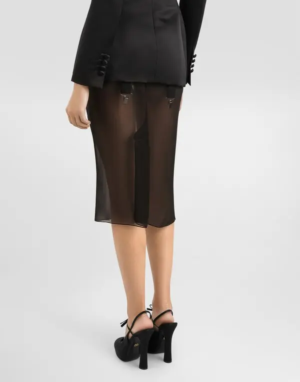 Dolce & Gabbana Chiffon Voile Calf-length Skirt